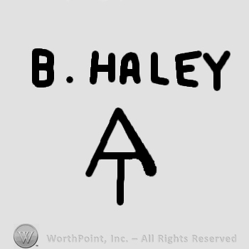 Mark with The text "B. HALEY" and an arrow. | #177401