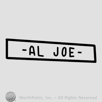 Mark with The text "-AL JOE-" and a rectangle. | #177687