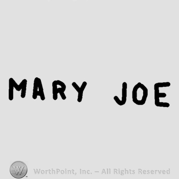 Mark with The words "MARY JOE". | #177708