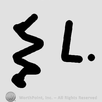 Mark with The letter "L." and a snake. | #178085