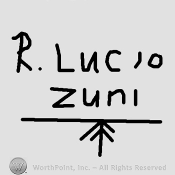 Mark with The text "R Lucio Zuni", a line and an | #178172