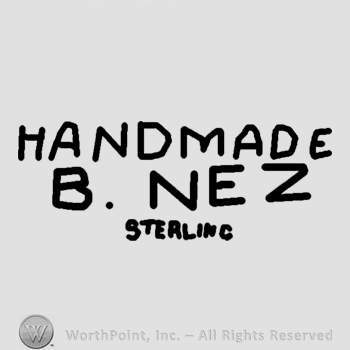 Mark with The text "HANDMADE B. NEZ STERLING". | #179449