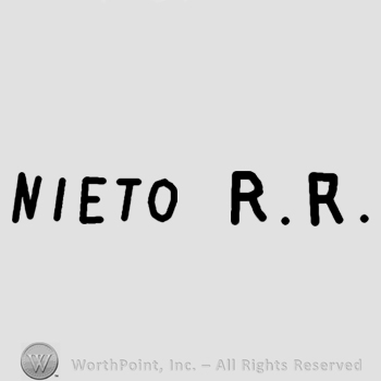 Mark with The text "Nieto R. R.". | #179495