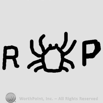 Mark with A spider and the letters "R P". | #179611