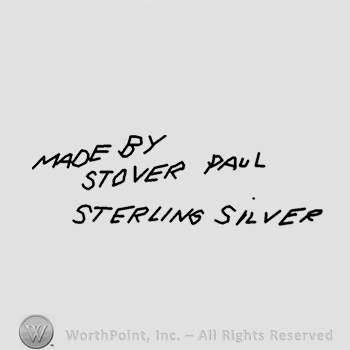 Mark with The text "MADE BY STOVER PAUL STERLING | #179616