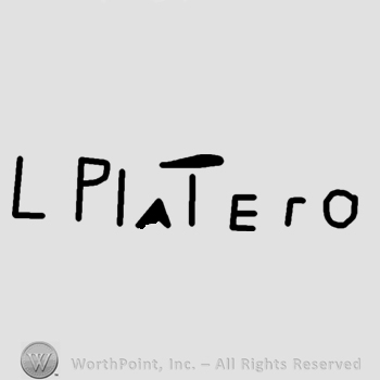 Mark with The text "L Platero". | #179700