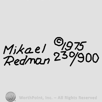 Mark with The text "Mikael Redman 1975 230/900" | #179876