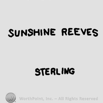 Mark with The text "SUNSHINE REEVES STERLING". | #179880