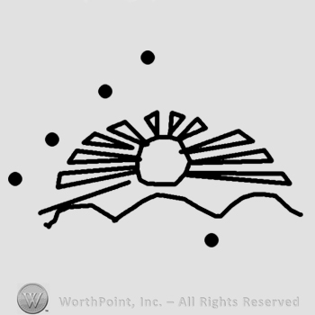Mark with A shape like a sun. | #179926