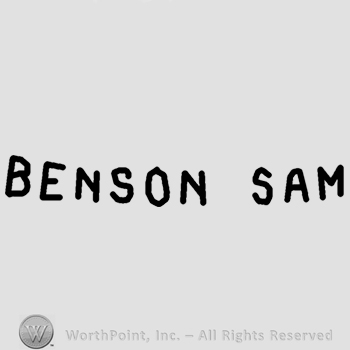 Mark with The text "BENSON SAM". | #179952