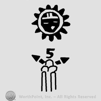 Mark with The sun, the number "5", two arrows and | #180067