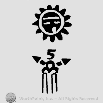 Mark with The sun, the number "5", two arrows and | #180069