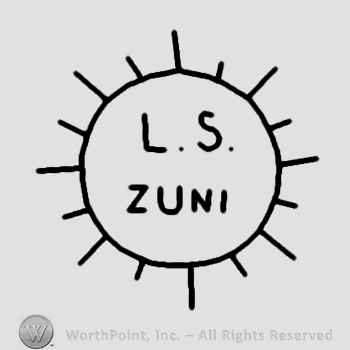 Mark with The text "L.S. ZUNI" and the sun. | #180118