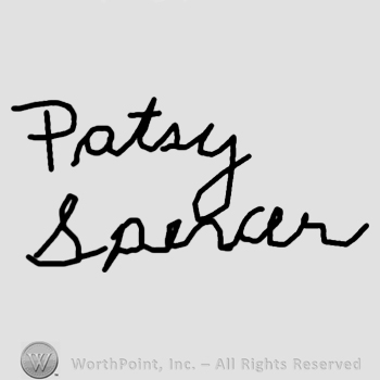 Mark with The text "Patsy Spencer". | #180261
