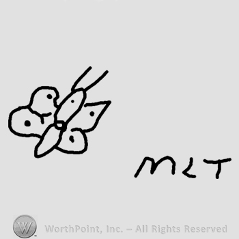 Mark with The letters "MLT" and a butterfly. | #180300