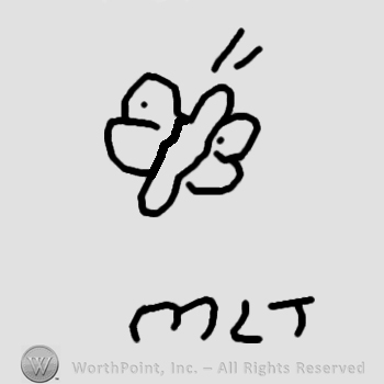 Mark with The letters "MLT" and a butterfly. | #180301