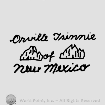 Mark with The text "Orville Tsinnie of New | #180946