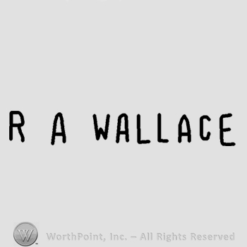 Mark with The text "R A WALLACE". | #181073