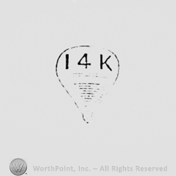 Mark with The text "14K" and a balloon. | #186834