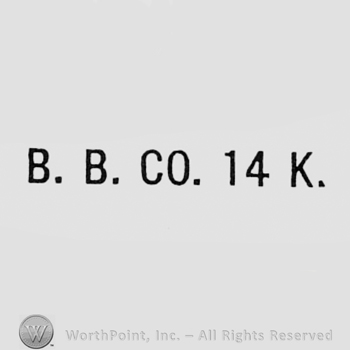 Mark with The letters "B.B. CO. 14 K.". | #187000