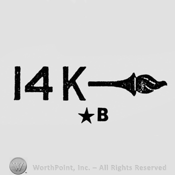 Mark with The letters "14K" and a torch, the | #187081