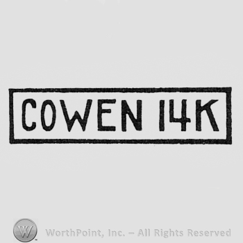 Mark with The text "COWEN 14K" and a rectangle. | #187408