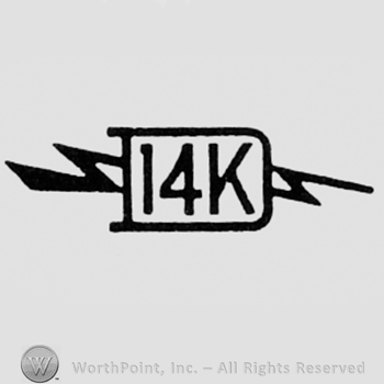 Mark with The letters "14K", a rectangle and a | #187519