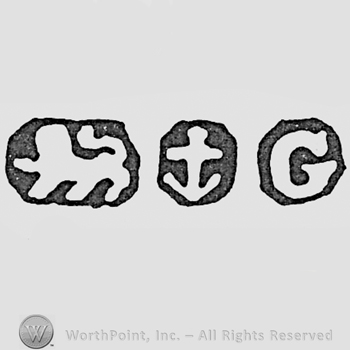 Mark with A lion, an anchor and the letter "G". | #187958