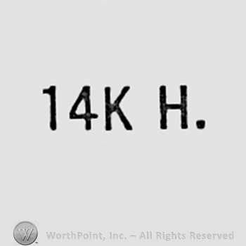 Mark with The text "14K H.". | #188128