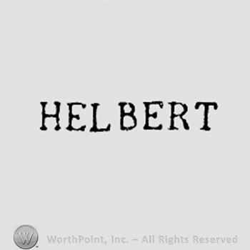 Mark with The word "HELBERT". | #188148