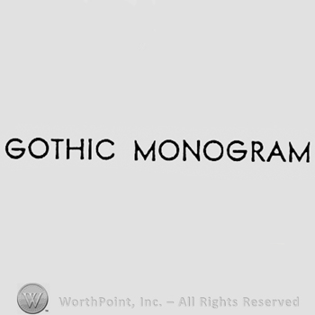 Mark with The words "GOTHIC MONOGRAM". | #188467