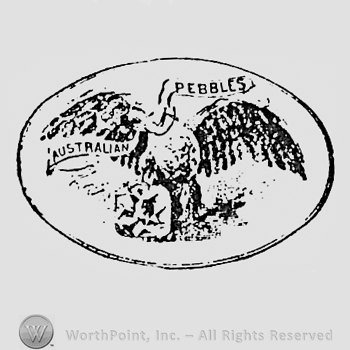 Mark with A bird, the text "AUSTRALIAN PEBBLES" | #188475