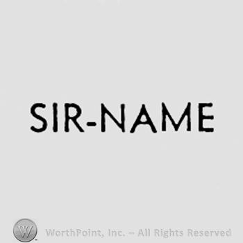 Mark with The words "SIR-NAME". | #188524