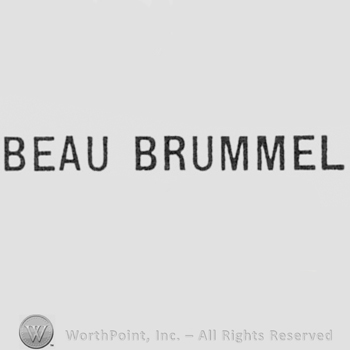 Mark with The words "BEAU BRUMMEL". | #188628