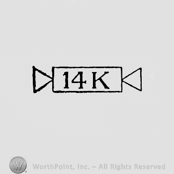 Mark with The text "14K", rectangle and two | #188765