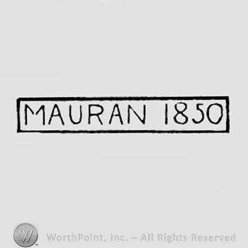 Mark with The text "MAURAN 1850" and a rectangle. | #188875