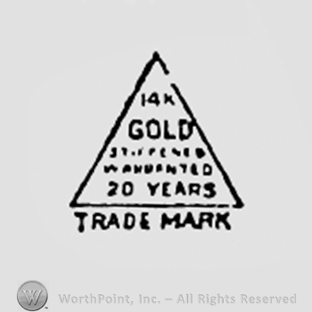 Mark with The text "14K GOLD WARRANTED 20 YEARS | #189164
