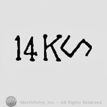 Mark with The text "14K S". | #189634
