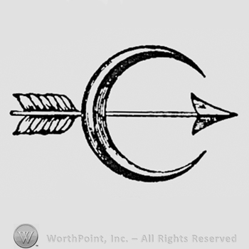 Mark with A crescent and an arrow. | #190204