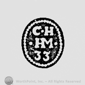 Mark with The text "CH HM 33" and an oval. | #194282