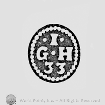 Mark with An oval, the text "J.G.H" and the | #194357