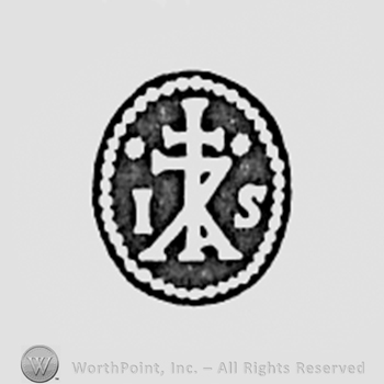 Mark with An oval, the letters "JS", a cross and | #194471