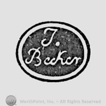 Mark with An oval and the text "J. Becker". | #194565