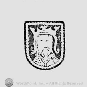 Mark with Head with crown inside a shield shape. | #194627