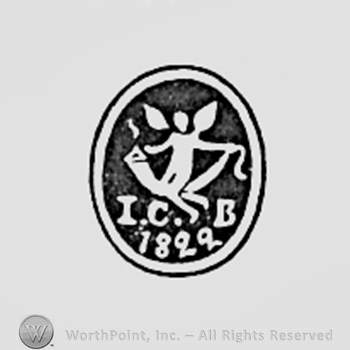 Mark with An oval, an angel, the number "1829" | #194838