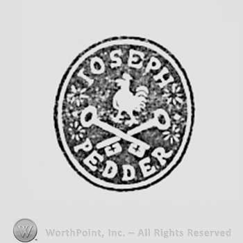 Mark with An oval, the text "JOSEPH PEDDER", two | #195236