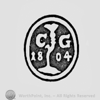 Mark with The text "C G 1804" and an oval. | #195387