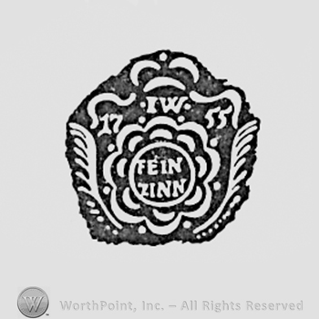 Mark with The letters "J W", the number "1755", a | #195546