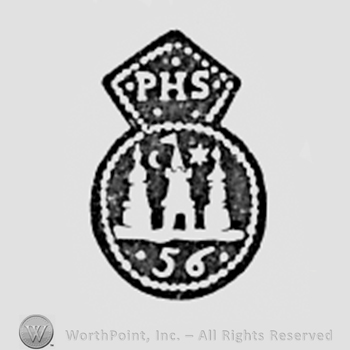 Mark with The letters "PHS", a castle, the sun, | #195615