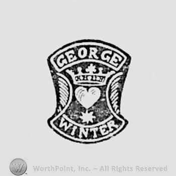 Mark with Two labels, the text "GEORGE WINTER", a | #195712